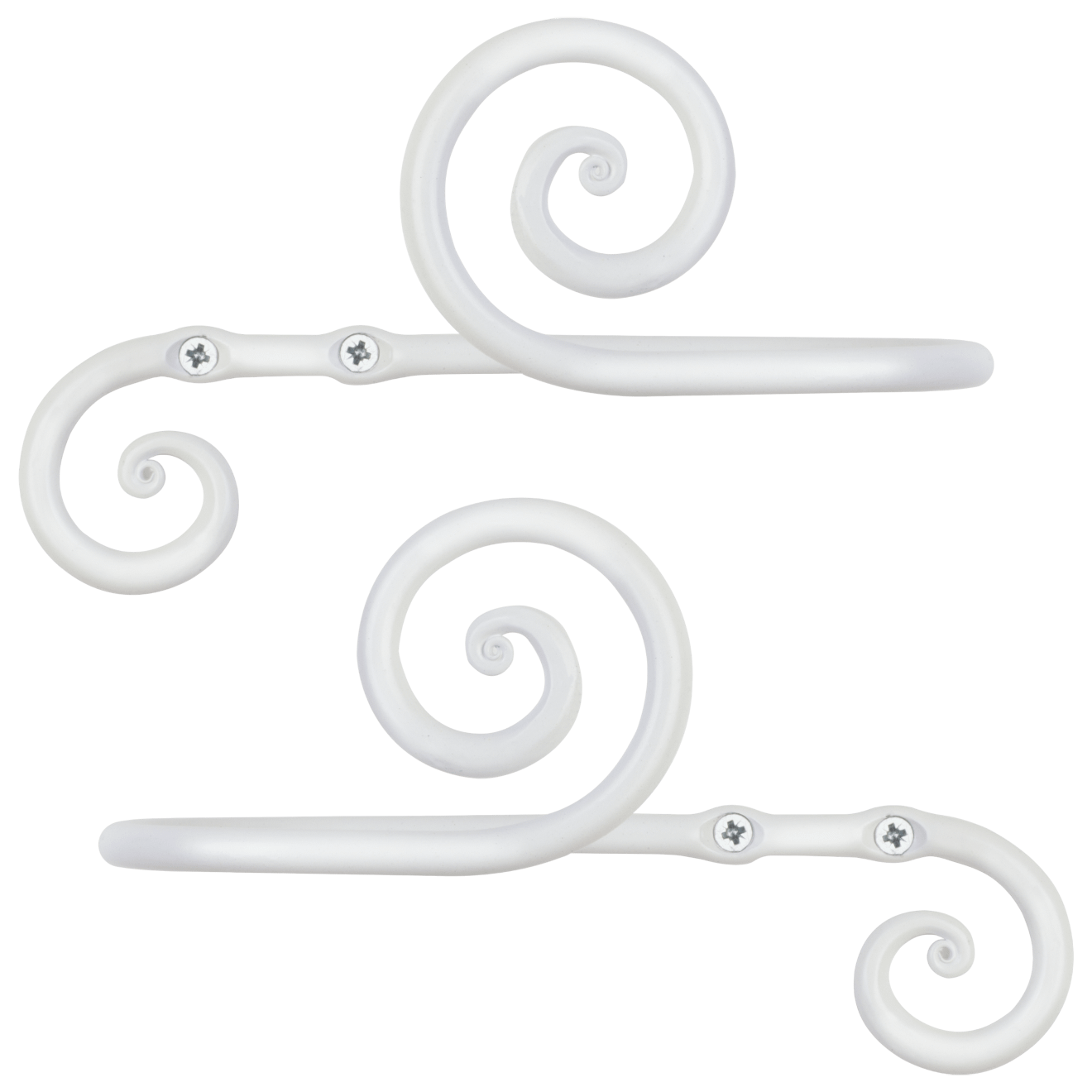 Curtain Holdbacks Large Swirls – White - RTZEN-Décor